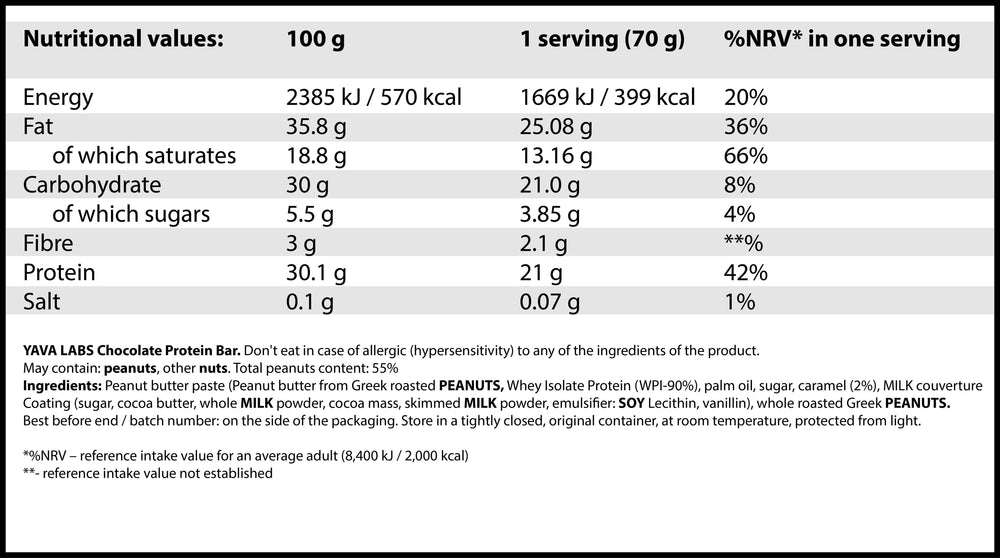 Protein Bar 70gx16 stuks | Eiwitten dragen bij tot de groei van de spi